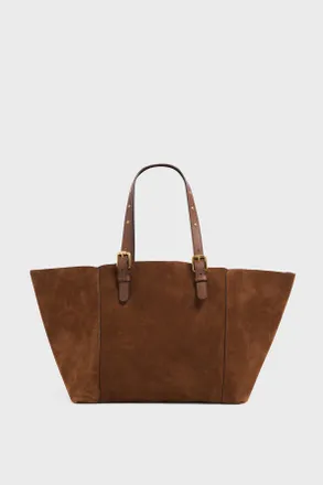 Gerard Darel Cabas en cuir velours int&eacute;rieur m&eacute;tallis&eacute; - SIMPLE BAG - Fauve