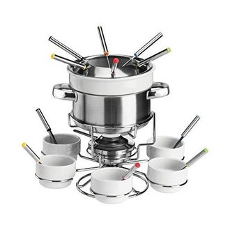 Premier Housewares Rostfreier Stahl/Porcelain Fondue Set, Weiß by Premier Housewares