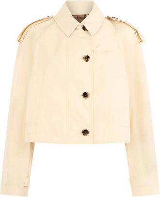 Burberry Femme, Vestes, Beige, Taille: 38 FR Cropped Jacket