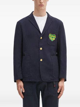 Human Made blazer à patch coeur - Bleu