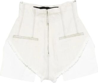 Rick Owens Femme, Shorts, Blanc, Taille: 38 FR Short Dark Shadow