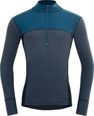 Devold Herren Lauparen Merino 190 Zip Neck Longsleeve, Flood-Night-Ink, L