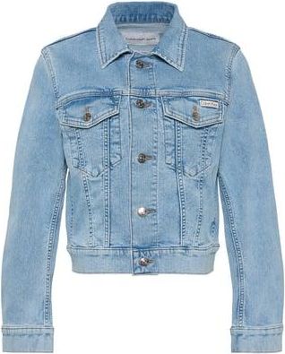 Calvin Klein Veste courte en denim en coton m&eacute;lang&eacute;
