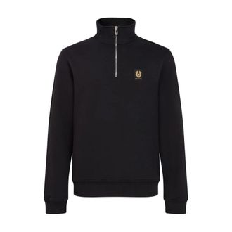 Belstaff Viertel-Zip Schwarzer Sweatshirt - - Sweatshirts & Hoodies - Herren - Schwarzk - M