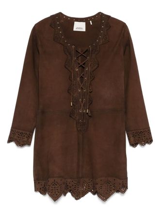 Isabel Marant robe Charlina à coupe courte - Marron