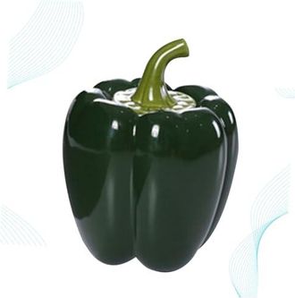 Garneck Bocal C&eacute;ramique Herm&eacute;tique Forme De Poivron Vert Conteneur De Stockage Pour Th&eacute; Bonbons Et Collations Magasin