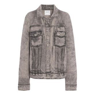 Barrie Denim Jacke mit Print- regul&auml;re Passform - - Jackets - Damen - Grau - M
