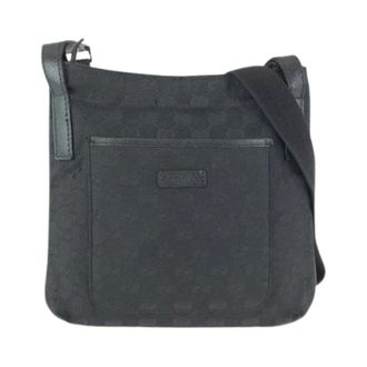 Gucci Sac bandouli&egrave;re en toile et cuir GG Pre-owned - Femme - Pre-owned - Noir - Taille: ONE Size