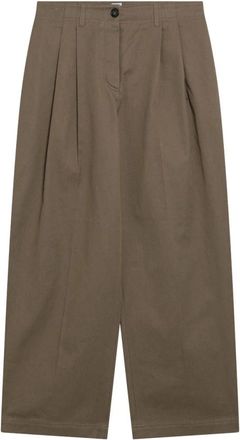 Toteme Relaxed Twill Hosen - - Trousers - Damen - Gr&uuml;n - S