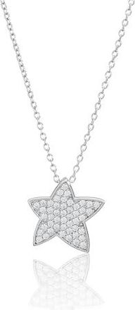 Monteverdi VNAMONJ-NL-0094 Collier pour femme avec pendentif en forme détoile en argent sterling 925 rhodié 45 cm, Eine Grösse, Argent sterling, Pas de gemme