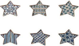 Villa D'Este Home Tivoli 5905054 Funny Xmas Set mit 6 Tellern aus Metall, Aluminium