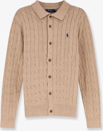 Ralph Lauren Cotton cardigan with braided knit - POLO RALPH LAUREN - gender_Man