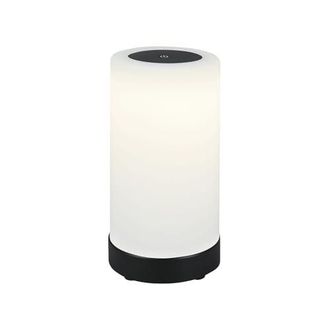 Briloner LED Tischlampe kabellos mit Touch, dimmbar in Stufen, Glasschirm, Nachttischlampe, Leselampe, LED lampe, Campinglampe, Tischleuchte, Akku Lampe, Outdo