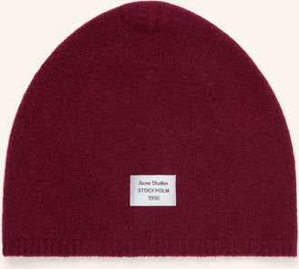 Acne Studios Cashmere-M&uuml;tze rot