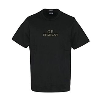 C.P. Company C.p. Company, Homme, Tops, Noir, Taille: 2XL T-shirt classique pour hommes