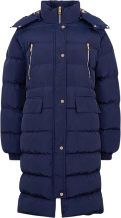 Roberto Cavalli Femme, Manteaux, Bleu, Taille: 34 FR Marble Print Down Jacket