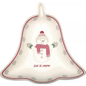 Green Gate Bell Plate Abella Xmas White