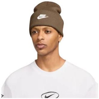 Nike U NK PEAK BEANIE TC FUT F24 L - MOSSWOOD BROWN/WHITE - Unique