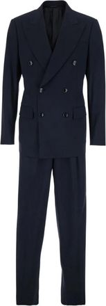 Giorgio Armani Homme, Costumes, Bleu, Taille: XL Royal Doppiopetto + Panta Largo Il Lana Stretch