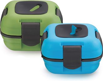 Pinnacle Frames & Accents Thermoware Lunchbox für Kinder & Erwachsene 2er Set - Auslaufsicher mit Hitze Ablassventil und Edelstahleinsatz - Mittagessen to go für die Schule, Bü
