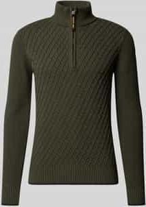 PME Legend Slim Fit Strickpullover aus Baumwoll-Mix