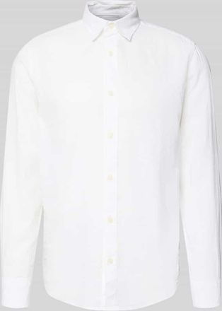 Only & Sons Slim Fit Freizeithemd aus Baumwoll-Leinen-Mix Modell CAIDENLS SOLID