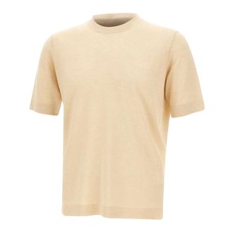 FILIPPO DE LAURENTIIS Homme, Pulls, Beige, Taille: XL T-Shirt en maille &agrave; col rond