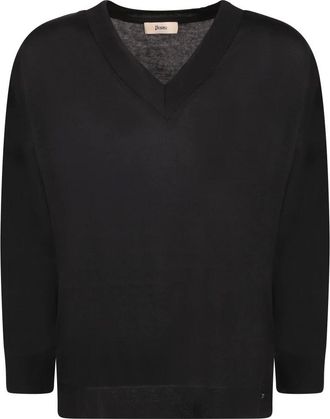 Herno Femme, Pulls, Noir, Taille: 40 FR Long Sleeve Knit