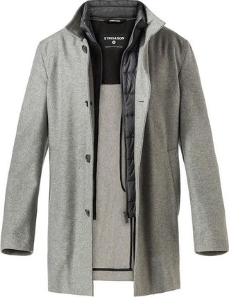 Strellson Herren Mantel grau unifarben