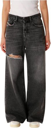 Diesel Femme, Jeans, Gris, Taille: W30 L32 Wide Jeans