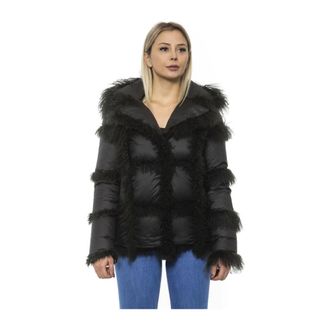 Mr & Mrs Italy Femme, Vestes, Noir, Taille: 40 FR Veste de luxe &agrave; capuche en fourrure