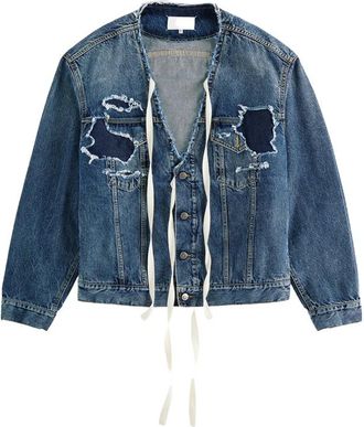 Maison Margiela Distressed V-neck Jacket