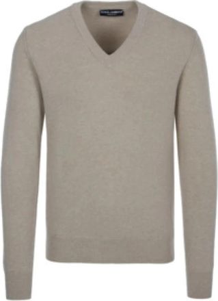 Dolce & Gabbana Herren Pullover & Strickjacke in Unifarben - - Knitwear - Herren - Beige - L
