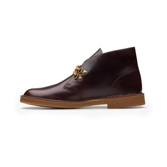 Clarks Burgunderfarbene Leder Wanderstiefel - - Shoes - Damen - Rot - 45 EU