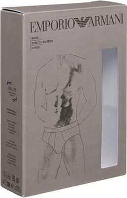 Emporio Armani Lot de 2 t-Shirts &agrave; col Rond en Pur Coton pour Homme, Bleu, Taille M, Coupe r&eacute;guli&egrave;re, Bleu, M