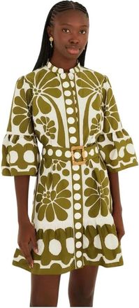 Farm Rio Farm Rio, Femme, Robes, Multicolore, Taille: 38 FR Palermo Mini Dress