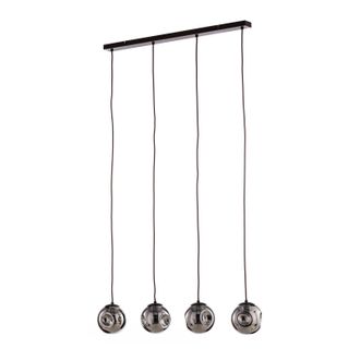 Lindby Pendelleuchte Valentina (Design, Modern) in Alu aus Glas (4 flammig E14) - H&auml;ngelampe Esstischlampe H&auml;ngeleuchte Wohnzimmerleuchte