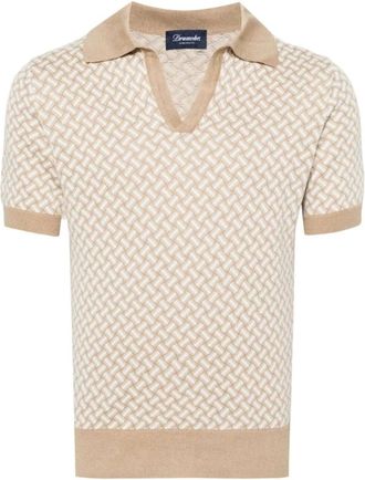 Drumohr Homme, Tops, Beige, Taille: L Polo Razor Blade