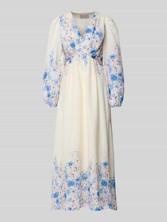 Neo Noir Maxikleid mit V-Ausschnitt Modell SILFI