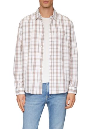 s.Oliver Regular Fit: Kariertes Hemd mit Label-Patch