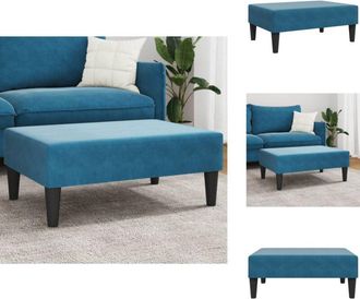 vidaXL Vidaxl - Fußhocker Blau 77x55x31 cm Samt - Samtsessel - Hocker Blau - Beistelltisch - Couchtisch - Fusshocker