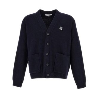 Maison Kitsun&eacute; Herren, Strickwaren, Blau, SGr&ouml;&szlig;e