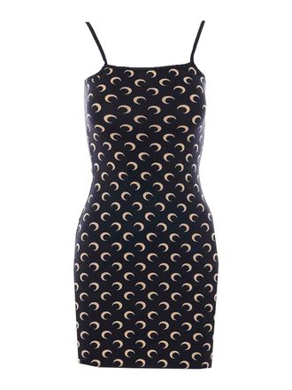 Marine Serre Robe Au Genou - Noir
