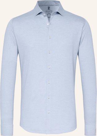 DeSoto Desoto Jerseyhemd Slim Fit blau