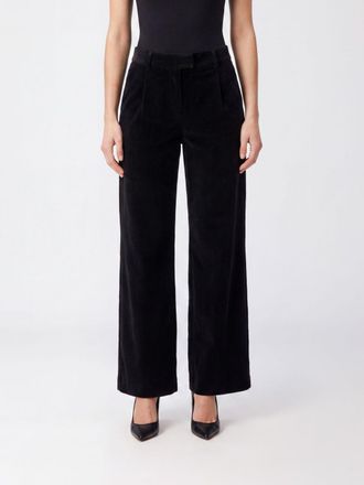 Brunello Cucinelli Pantalon de tailleur large en velours avec broderie monile