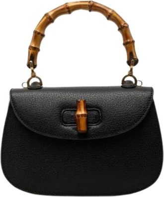 Gucci Sac bandouli&egrave;re Bamboo doccasion - Femme - Pre-owned - Noir - Taille: ONE Size