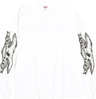 SUPREME x ANTIHERO Eagle long-sleeve T-shirt - Wei&szlig;