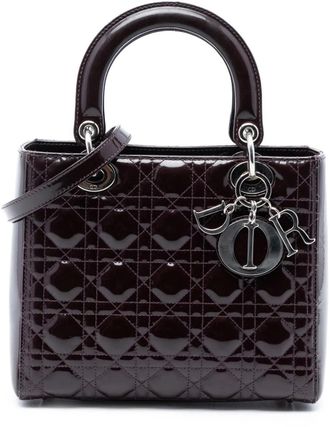 Dior Hobo Bags - Medium Patent Cannage Lady Dior - Gr. unisize - in Orange - f&uuml;r Damen