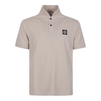 Stone Island Homme, Tops, Brun, Taille: M Polo Manches Courtes Coupe Ajust&eacute;e