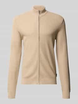 Joop Strickjacke aus Woll-Mix mit Stehkragen